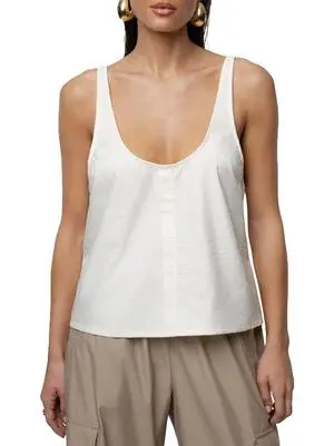 JLUXLABEL Active Scoop Neck Top Ivory