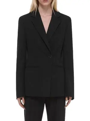 Helmut Lang Cutaway Wool Blazer - Black