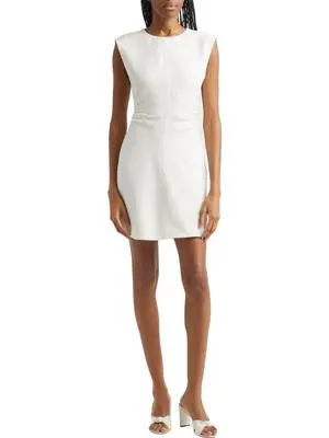 Veronica Beard Imara Ruched Mini Dress - Dove