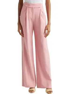 Veronica Beard High Waist Wide Leg Pants - Petal