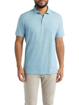 Johnnie-o Starnes Heathered Cotton Blend Polo Tropical
