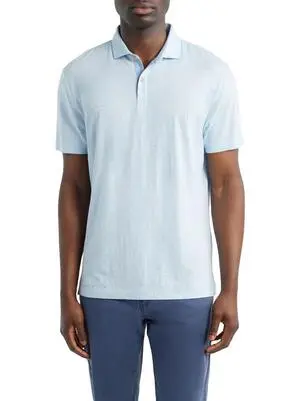 Johnnie-o Starnes Heathered Cotton Blend Polo Zen