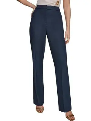 Donna Karan New York High-waisted Straight Leg Trousers - Nightfall