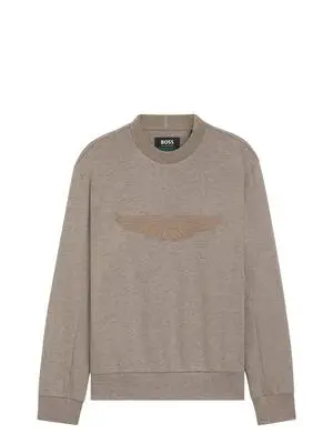 BOSS X Aston Martin Wing Detail Sweatshirt - Light Grey