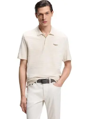 BOSS X Aston Martin Polo Shirt In Cotton Jacquard - White