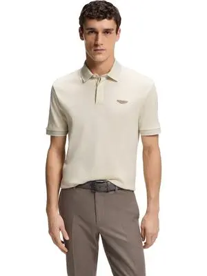 BOSS X Aston Martin Polo Shirt In Wool-cotton Piqu - White