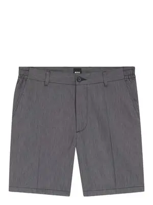 BOSS Modern Fit Stretch Cotton Shorts - Dark Blue