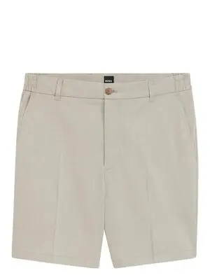 BOSS Modern Fit Stretch Cotton Shorts - Light Beige