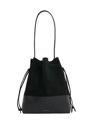MANSUR GAVRIEL Cabas Drawstring Bucket Bag - Black