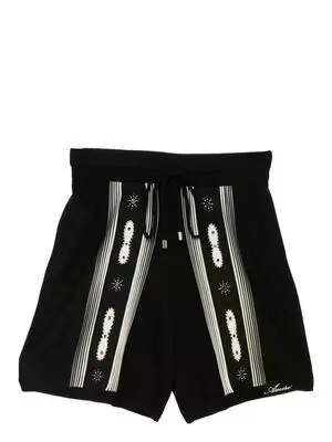 Amiri Striped Shorts - Black