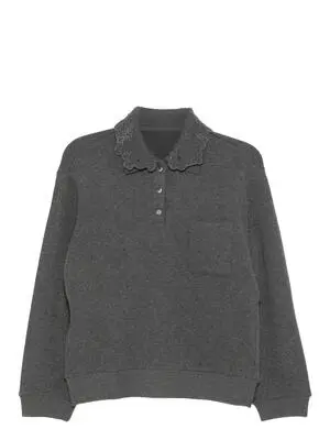 JNBY Lace-collar Sweater - Grey