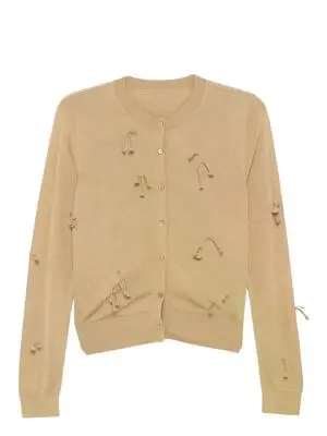JNBY Graphic-embellished Knit Cardigan - Neutrals