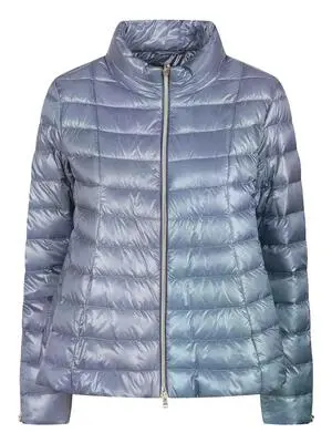 Herno Quilted Short Coat - Blue