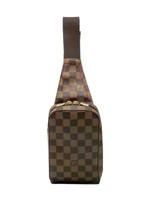 LOUIS VUITTON 2004 Damier Ebene Geronimos Crossbody Bag - Brown