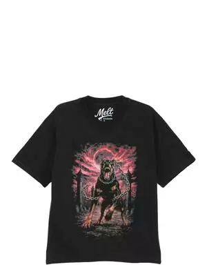 MELT Graphic Print T-shirt - Black