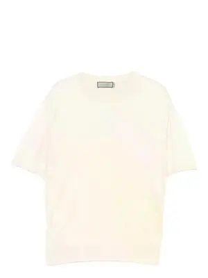 Canali Microstructured Cotton T-shirt - White