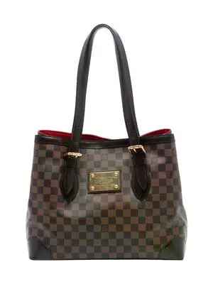 LOUIS VUITTON Damier Ebene Hampstead Mm Tote Bag - Brown