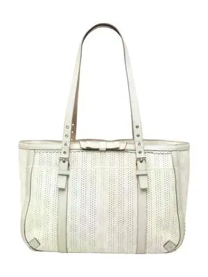 Loewe 2007 Anagram Perforated Tote Bag - White