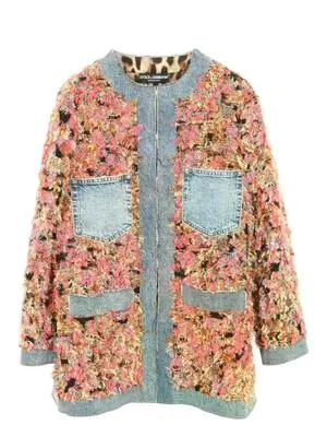 Dolce & Gabbana Denim Tweed Jacket - Pink