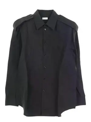 Burberry 2010s Back-print Long-sleeve Shirt - Black