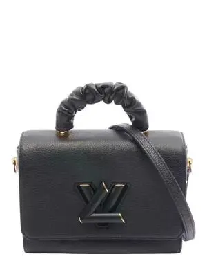 LOUIS VUITTON Taurillon Twist Mm Satchel - Black