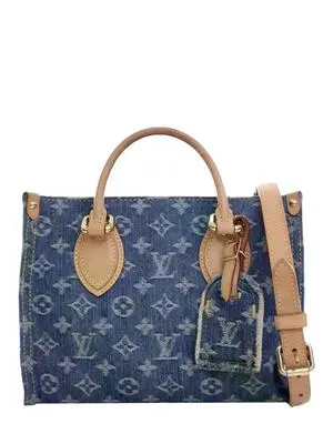 LOUIS VUITTON Onthego Pm Satchel Monogram Denim 2021-2025 - Blue