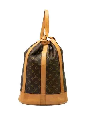 LOUIS VUITTON 1997 Monogram Randonnee Pm Bucket Bag - Brown