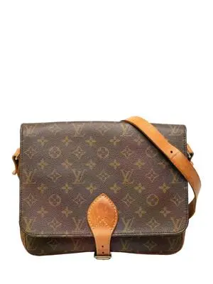 LOUIS VUITTON 1983 Monogram Cartouchiere Mm Crossbody Bag - Brown