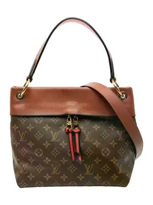 LOUIS VUITTON 2017 Monogram Tuileries Besace Satchel - Brown