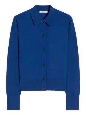 Max Mara Feminine Wool Cardigan - China Blue