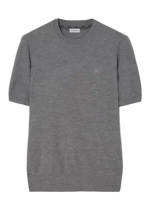 Burberry Cashmere Top Mid Grey Melange