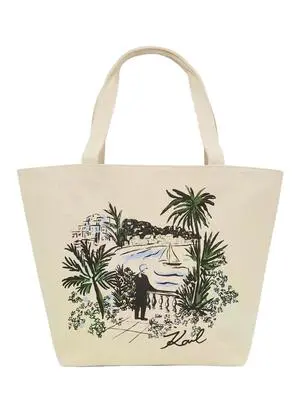Karl Lagerfeld K/essential Reversible Tote Bag - Neutrals
