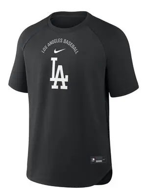 Nike Los Angeles Dodgers Authentic Collection Batting Practice Pregame Mlb Top - Black