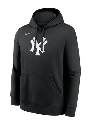 Nike New York Yankees Club Mlb Pullover Hoodie - Black