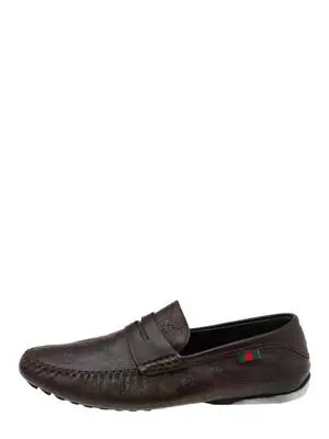Gucci Gg Canvas Slip-on Loafers - Brown