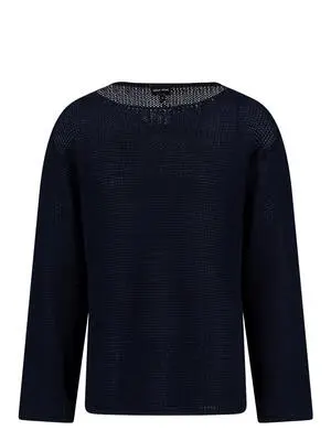 Giorgio Armani Linen Blend Sweater - Blue