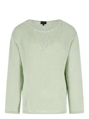 Giorgio Armani Linen Blend Sweater - Green