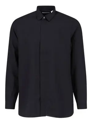 LARDINI Tencel And Linen Shirt - Black