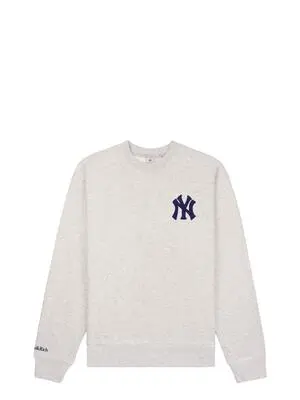 SPORTY & RICH Heritage Yankees Crewneck Sweatshirt - Grey