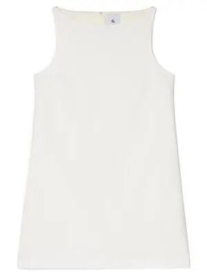 GWYN Natasha Linen Shift Dress - Optic White