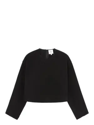 GWYN Wool-cashmere Blend Top - Black