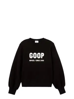 GWYN Graphic Puff-sleeve Sweatshirt - Black