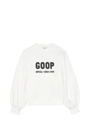 GWYN Graphic Puff-sleeve Sweatshirt - Ivory