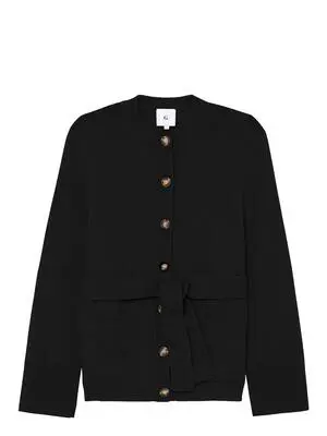 GWYN The Lim Belted Cardigan - Black