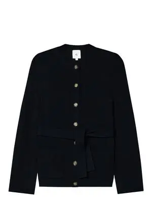 GWYN Slim Belted Cardigan Black