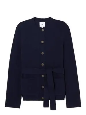 GWYN The Lim Belted Cardigan - Navy