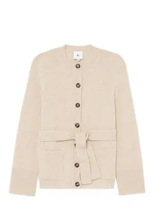 GWYN The Lim Belted Cardigan - Oat