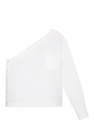 GWYN One-shoulder Cotton Shirt - White