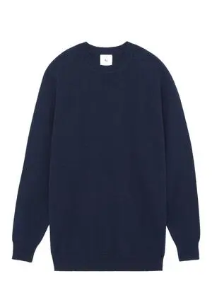 GWYN Oversized Cashmere Crewneck Sweater - Navy