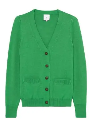 GWYN Signature Cashmere-silk Cardigan - Green